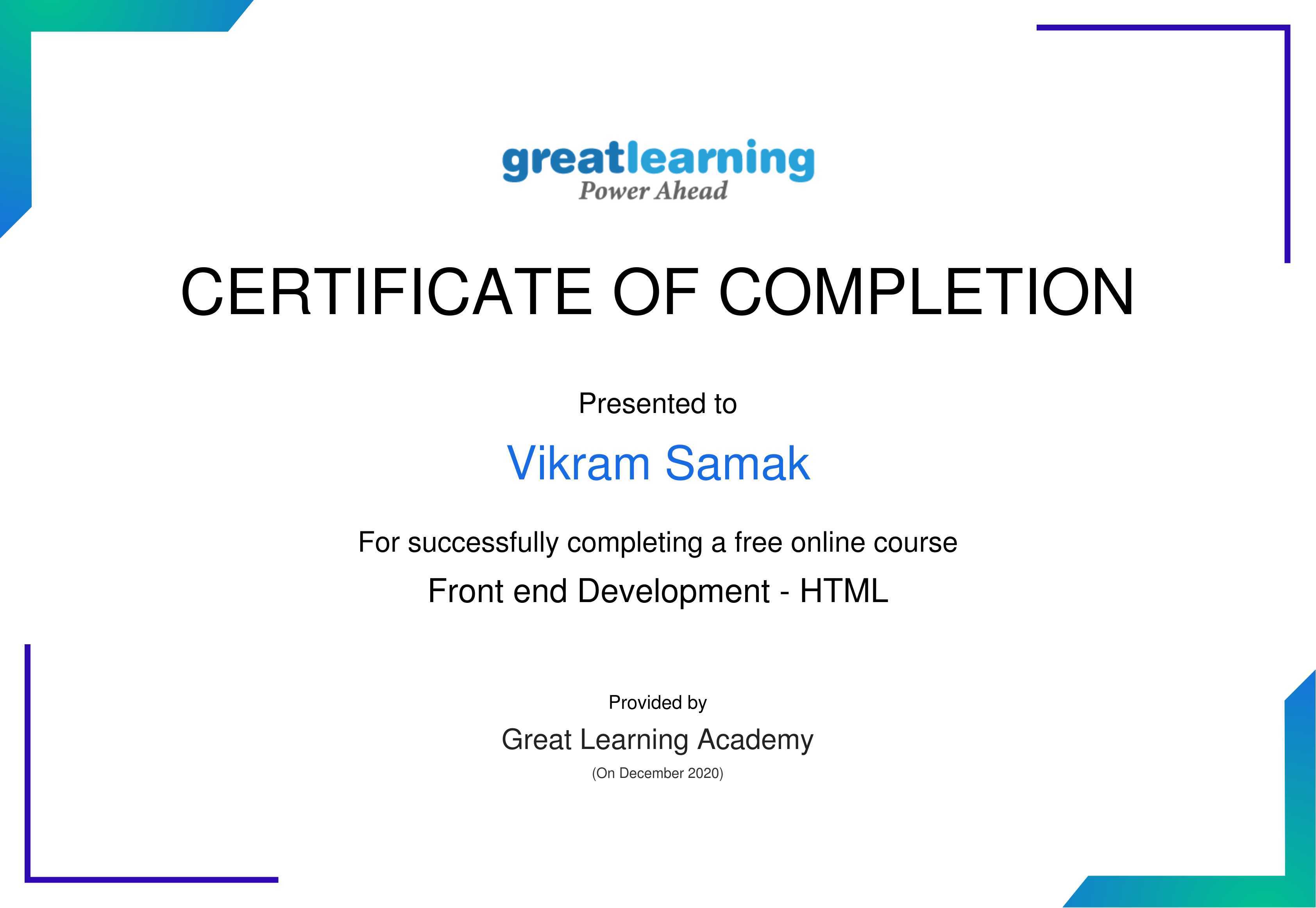 Vikram Samak - Web Developer | Exploring Low-Code & Workflow Automation | LinkedIn