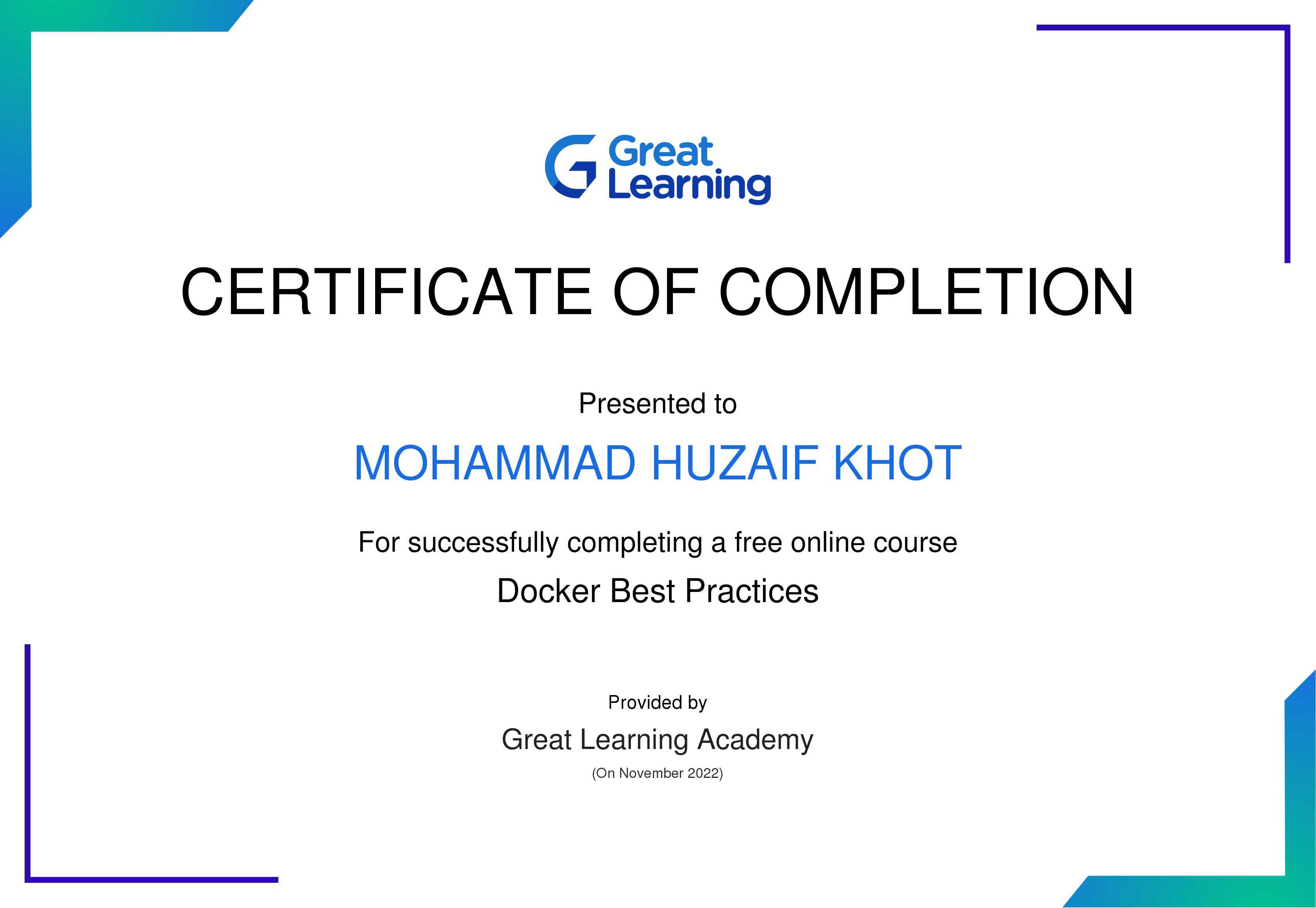 Mohammad Huzaif Khot - .NET Core, MVC & Web APIs | Docker | Kubernetes ...