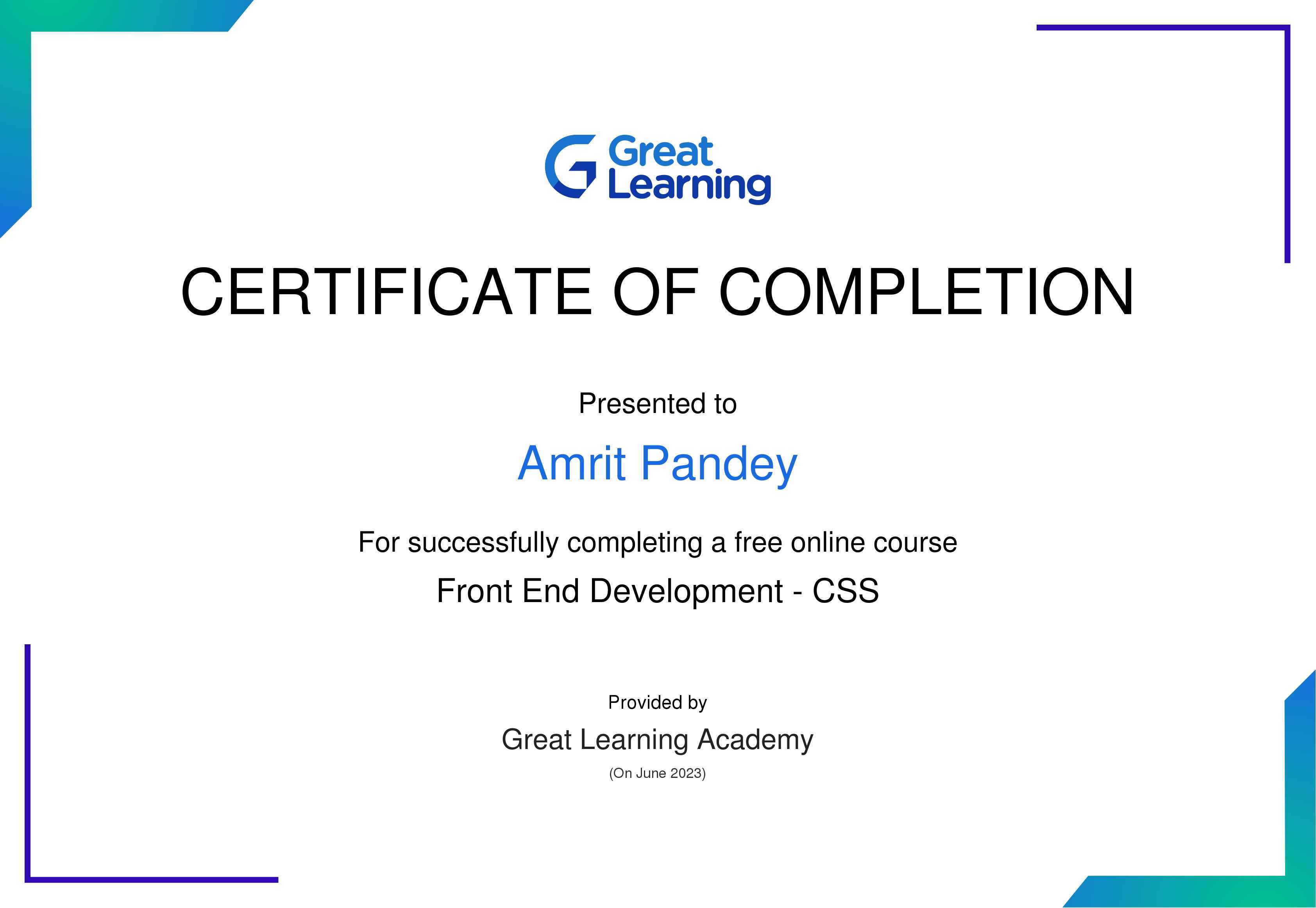 Amrit Pandey - Front-End Developer | React.js, JavaScript, Python | Certified in HTML5, CSS3 ...
