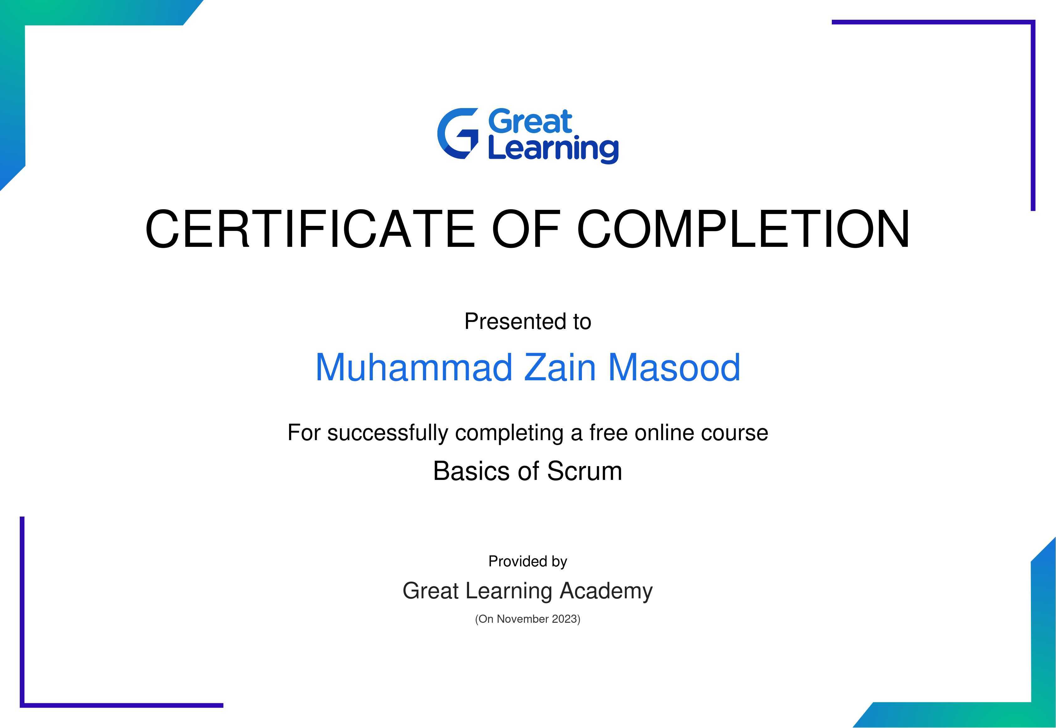 Muhammad zain Masood - Business analyst graduate | PRINCE2 | Risk & Stakeholder Management ...